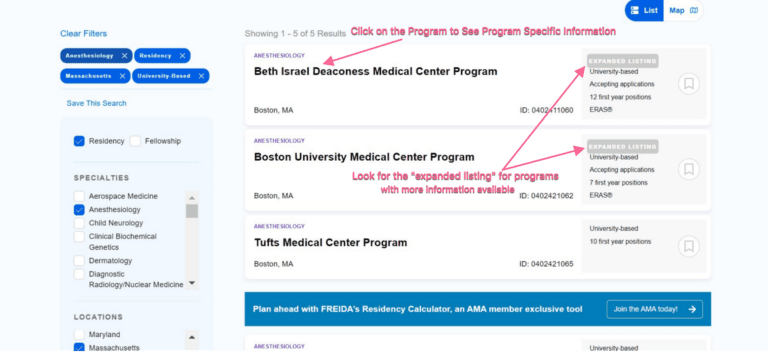 FREIDA: A Quick Tutorial for Seamless Residency Searches
